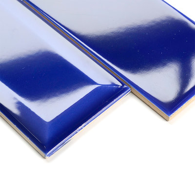 Tegels 75mm X 150mm van de schat Blauwe Kleurrijke Muur Afgeschuinde Rand 7mm Dikte