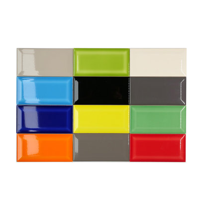 Tegels 75mm X 150mm van de schat Blauwe Kleurrijke Muur Afgeschuinde Rand 7mm Dikte