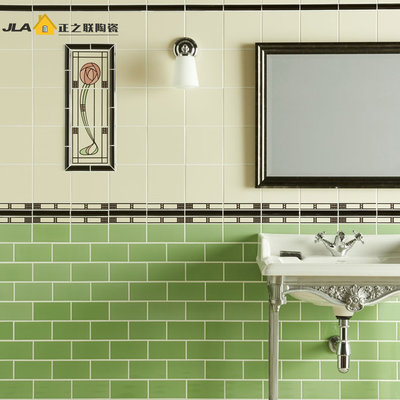Kitchen Back Splash 75x150mm Glazed Subway Tiles Easy To Clean 75x150mm