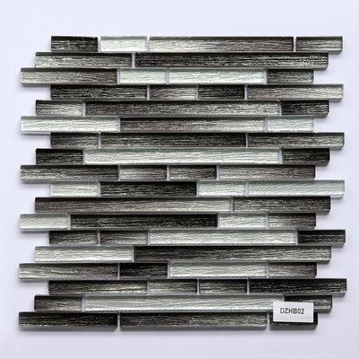 Duurzame Lineaire Strook Gekleurde Glastegels, Tegel van de Mozaïek de Decoratieve Muur