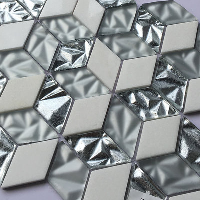 Van het het Glasmozaïek van het Misstap niet Kristal van het de Tegelstoilet Hexagon Gevormde de Vloertegel 300X300
