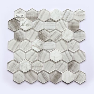 Van de Muurtegels van het glasmozaïek van de de Binnenhuisarchitectuurbadkamers Hexagon en Vierkante Tegel