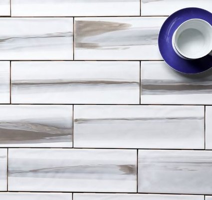 Grijze Verglaasde 100x300 de Muurtegels van de badkamersdecoratie, Ontwerpen Chinese het Schilderen Tegels