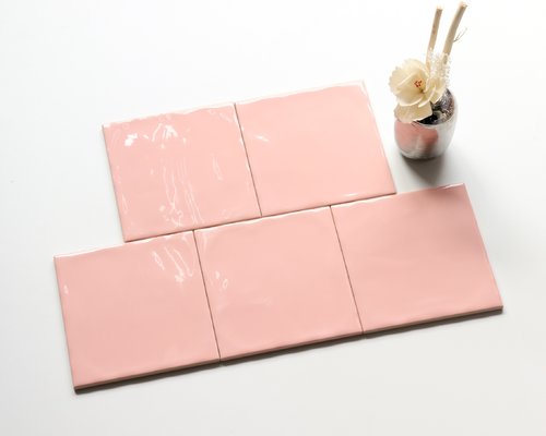 Verglaasde de huis roze badkamers de Tegels 15*15 cm van de Metromuur in hand - gemaakte prinsesstijl