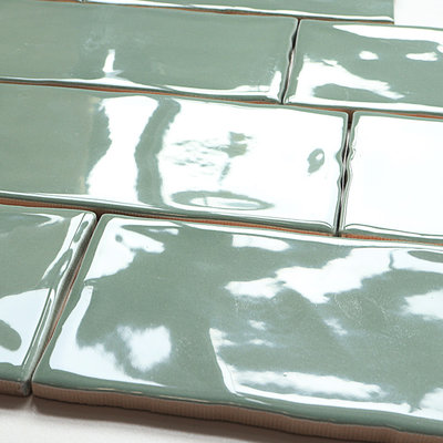 3x6 van het Decorjade green irregular edge wave van de duimmuur de Tegels van de de Randmetro