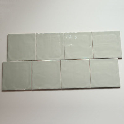 Van het de Kleurenontwerp van het achtergronddecorcement Groene van de de Golfrand Ceramische de Muurtegel