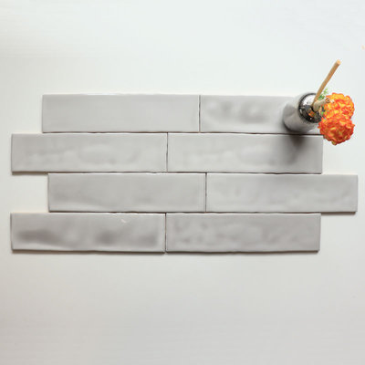75x150/150x150/75x300 mm-de Onregelmatige Golf Rand Verglaasd Grey Wall Tile van het Grootteontwerp