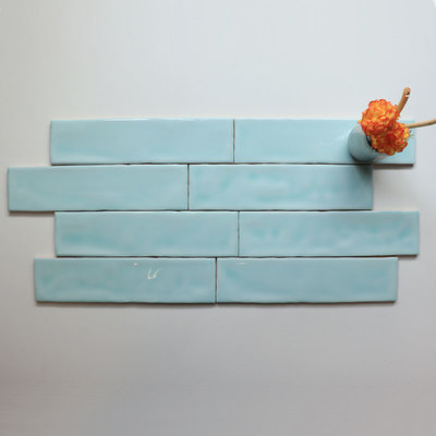 Verglaasde de Metrotegel van Duck Egg Blue Color Rough van het restaurantdecor Oppervlakte