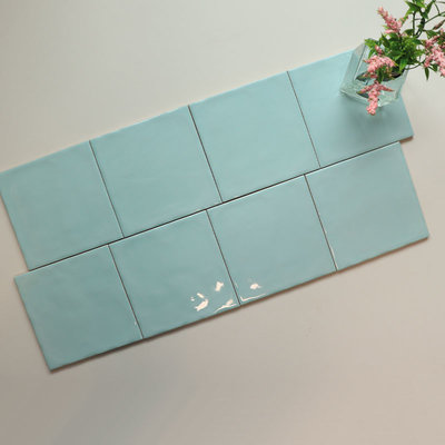 Verglaasde de Metrotegel van Duck Egg Blue Color Rough van het restaurantdecor Oppervlakte
