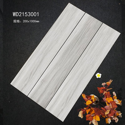 Interior And Exterior House Design 20x100cm Wood Texture Porcelain Bathroom Kitchen Ceramic Wood Looked Tiles Flooring