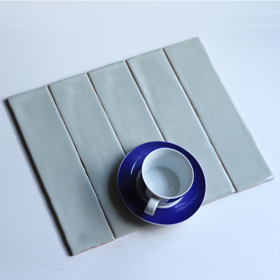 75*300mm/3x12 van de de Randkeramische tegel van de Duimgolf Badkamers van Gray Surface Wall Tile For de Lichte