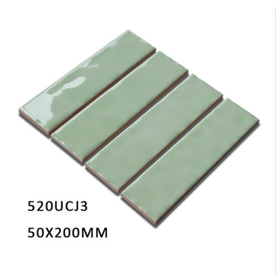 van de het Porseleinslaapkamer/Woonkamer van 2x8 Inches/50x200mm Lichte Appelgroene Metrotegel