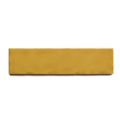 van de de Badkamers Gele/Oranje Kleur Verglaasde Muur van 2x8 Inches/50x200mm de Metrotegel