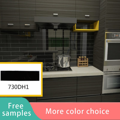 van de de Duim Zuivere Zwarte Kleur van 7.5x30cm/3*12 de Metrotegel Backsplash voor Keuken/Douchezaal Muurdecor