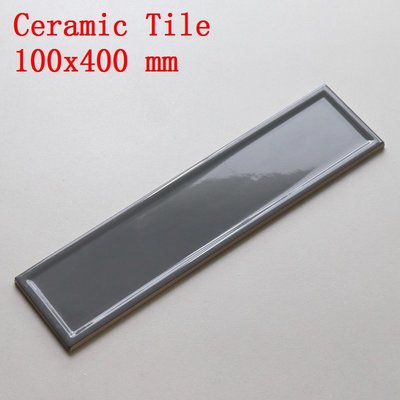 100x400 zwart-witte Ceramische Metrotegel voor Keuken/Badkamers/Balkon/Toiletmuurdecor
