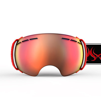 Gafas de encargo profesionales de la snowboard de la lente del espejo de las gafas del esquí para el adulto
