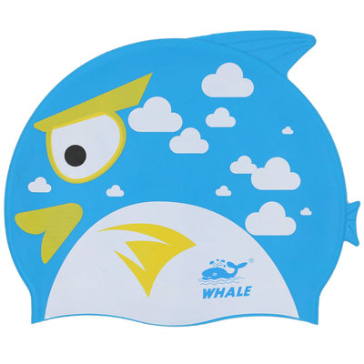 Diseño animal colorido de la forma del casquillo de natación de las muchachas de los niños del silicón