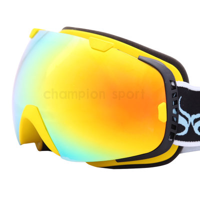 Mujeres de esquí de los hombres de la snowboard de la lente de la niebla de la nieve de las gafas de los vidrios grandes antis dobles del esquí