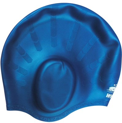El oído azul protege los casquillos durables de la nadada del silicón para el pelo largo, casquillo de natación de las señoras