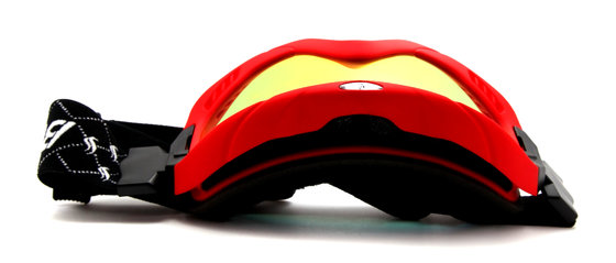Gafas antis adultas de la nieve de la niebla de la lente roja del CP con compatibilidad del casco y el logotipo de la aduana
