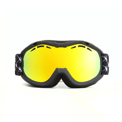 La lente doble ninguna niebla embroma las gafas de la snowboard para las muchachas, amarillo/azul/verde