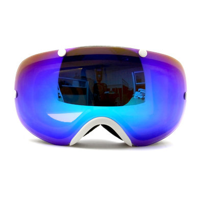 Gafas antis de la nieve de la niebla de las gafas adultas Frameless de encargo del esquí en lente externa de REVO