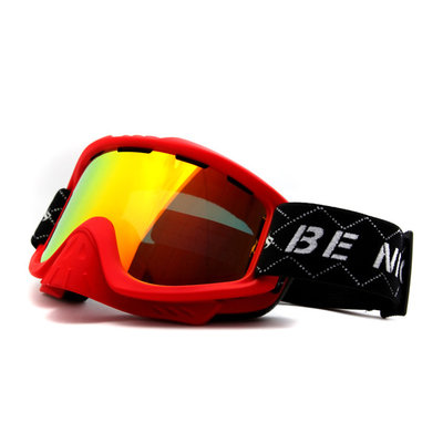 Gafas durables de la snowboard de la lente del espejo de los deportes REVO rojas con el puente de la nariz