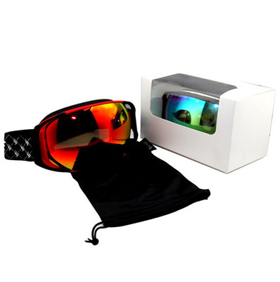 Gafas modificadas para requisitos particulares UV400 del embarque de la nieve/gafas del esquí de la lente del espejo para los hombres