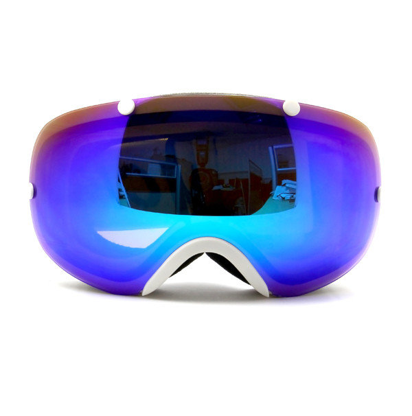 Gafas antis de la nieve de la niebla de las gafas adultas Frameless de encargo del esquí en lente externa de REVO