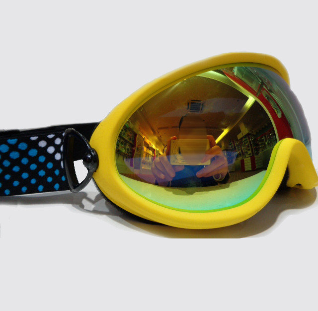 Gafas antis duplicadas oro para hombre, para mujer, juventud de la nieve de la niebla de la lente de REVO