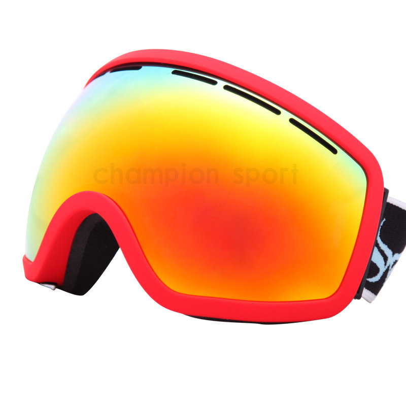 Gafas antis de la nieve de la niebla del marco ULTRAVIOLETA de la protección TPU, gafas del esquí para los adultos