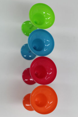 Tazze di plastica di vetro della chiavetta della margarita pp, bello a colori