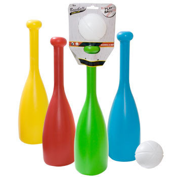 Eco-Friendly Kids Plastic Baseball Bats , Plastic Outdoor Toys