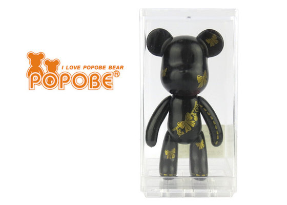 L'orso sveglio dei regali delicati nero- di plastica dell'oro gioca, orso di POPOBE a 3 pollici