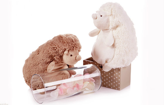 La peluche animale di piccola dimensione personale gioca l'istrice farcito del cotone dei pp