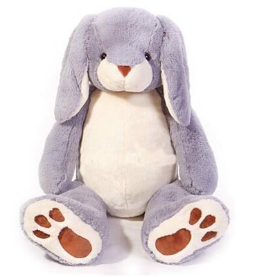 La peluche personale gioca gli animali farciti grigi dei coniglietti di pasqua con il cotone di 100% pp