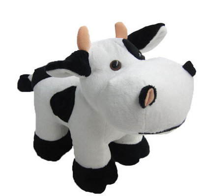 Customized Fashion Milka Cow Stuffed Animal Toys in White and Black