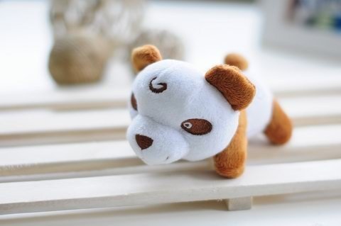 Giocattoli degli animali farciti per i cani con le serie del panda del bambino di Squeaker lavabili