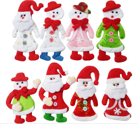 La peluche di Natale bambola di pezza Santa dell'albero di Natale gioca gli animali farciti di festa