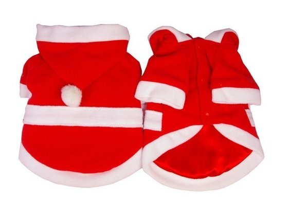 L'attrezzatura sveglia su misura Santa dei cani di animale domestico copre con il cappello per il Natale