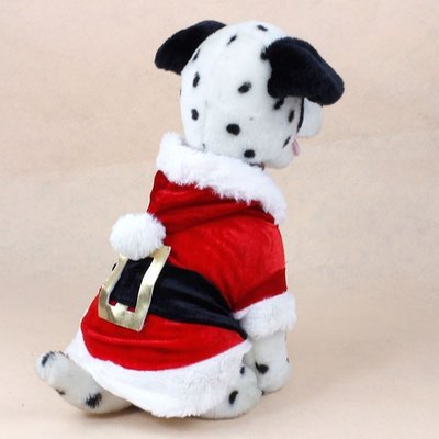 L'attrezzatura sveglia su misura Santa dei cani di animale domestico copre con il cappello per il Natale