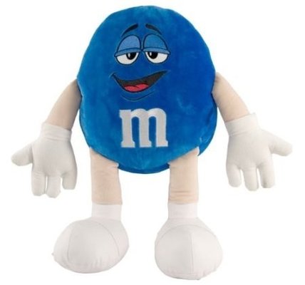 Giocattoli farciti M&amp;M blu medi, piccoli animali adorabili della peluche per i bambini