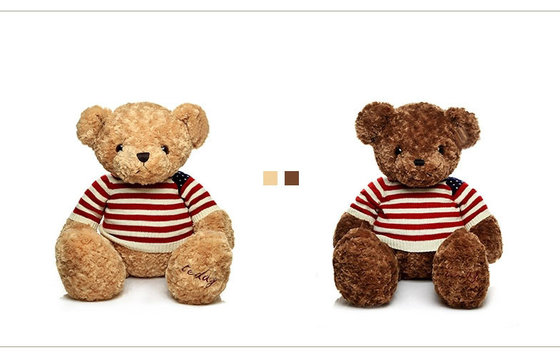 Il marrone a 15 pollici ha farcito i regali dei giocattoli della peluche più molli, marrone del maglione che farcisce gli orsacchiotti