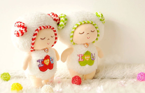 La novità 8&quot; sonno calmo bianco del panno molle eccellente ha farcito i giocattoli della peluche del regalo dei bambini