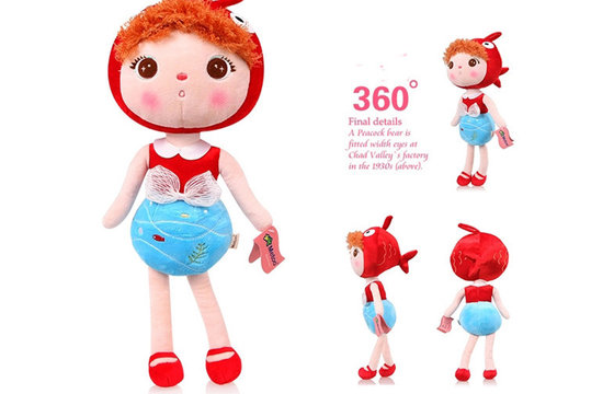 giocattoli svegli della peluche della ragazza di 50cm e bambola farcita del fumetto del bambino per il regalo di festa del nuovo anno