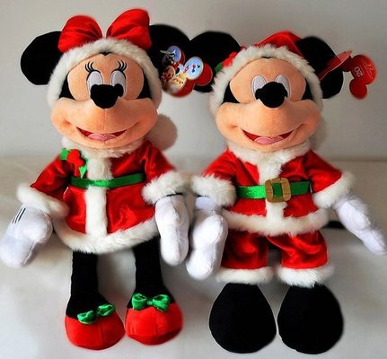 Custom Plush Toys Christmas  Mickey And Minnie Mouse Toys 45cm