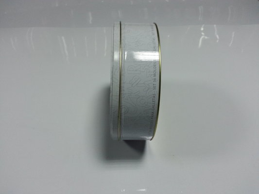 Painted Round Tin Cans , Tin Boxes ,Tin Cases With PVC Clear Window
