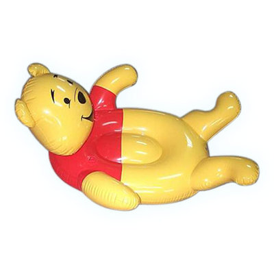 Yellow Cute Bear Inflatable Water Toys Boat Waterproof For Kids