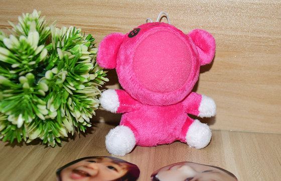 Le bambole del fronte 3D del regalo 10CM di San Valentino hanno farcito l'orso porpora dei giocattoli della maschera della foto della peluche