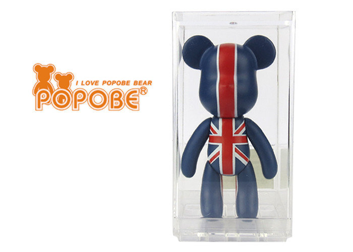 a 3 pollici/raccolta decorativa dell'orso PVC di 8.2CM dei giocattoli di progettazione BRITANNICA sveglia della bandiera